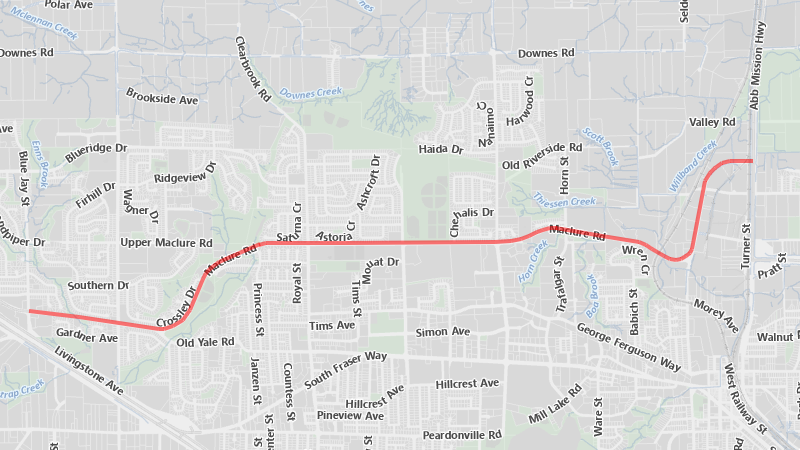 Maclure Road between Blue Jay Street and Sumas Way | City of Abbotsford